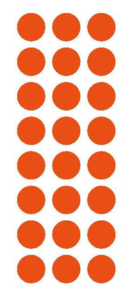 1" Orange Round Vinyl Color Code Inventory Label Dot Stickers – Winter ...