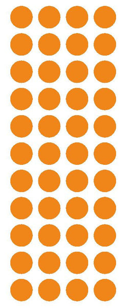 3/4" Light Orange Round Color Code Inventory Label Dot Stickers ...