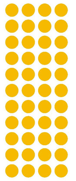 3/4" Golden Yellow Round Color Code Inventory Label Dot Stickers ...