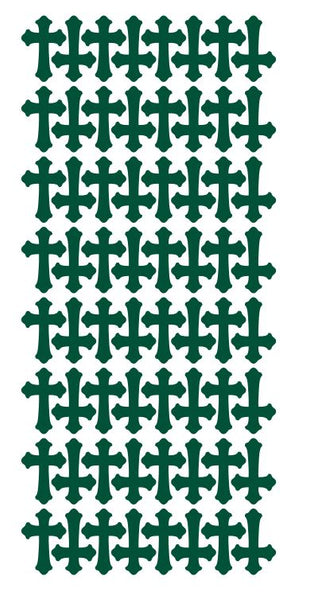 Dark Green Cross Stickers 1" DC24-613 – Winter Park Products