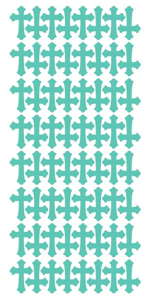 Mint Green Cross Stickers 1" DC24-055 – Winter Park Products