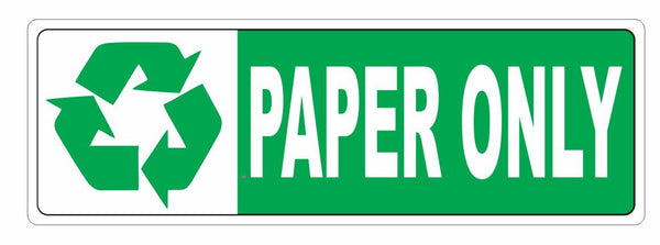 Recycle Paper Only Sticker D3666 – Winter Park Products