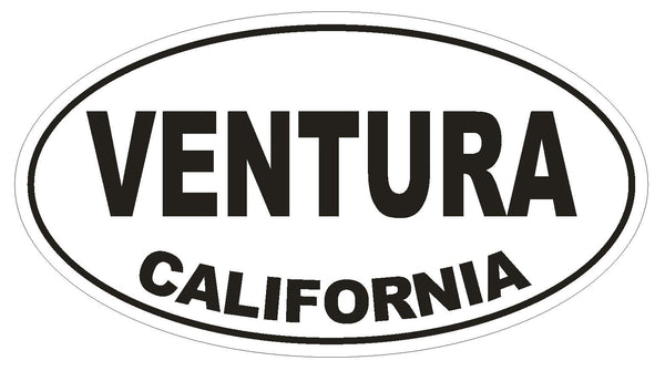 Ventura California Oval Bumper Sticker or Helmet Sticker D2831 Euro Ov ...