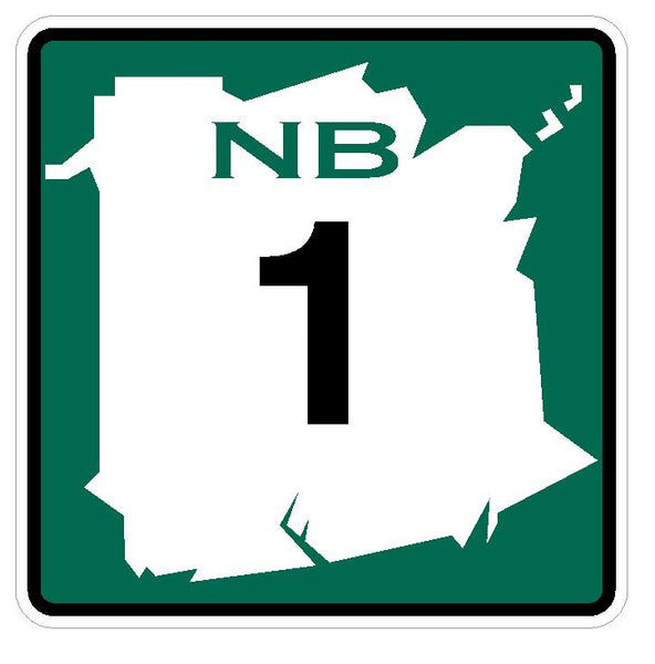 New Brunswick Route 1 Sticker Decal R4751 Canada Highway Route Sign ...