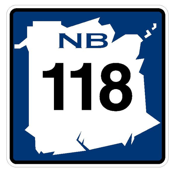 New Brunswick Route 118 Sticker Decal R4779 Canada Highway Route Sign ...