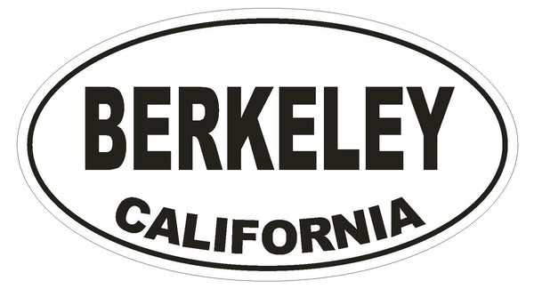 Berkeley California Oval Bumper Sticker or Helmet Sticker D2785 Euro O ...