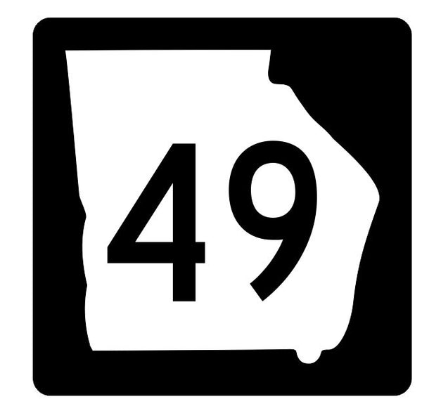 Georgia State Route 49 Sticker R3596 Highway Sign – Winter Park Products