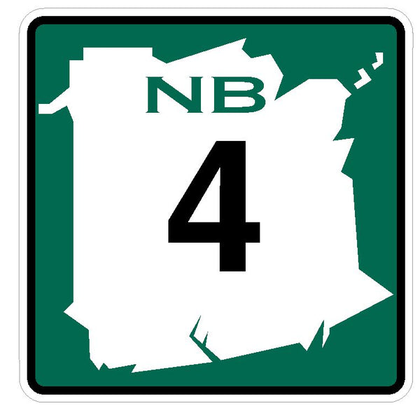 New Brunswick Route 4 Sticker Decal R4753 Canada Highway Route Sign Ca ...