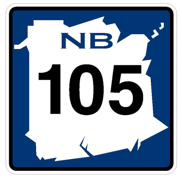 New Brunswick Route 105 Sticker Decal R4766 Canada Highway Route Sign ...