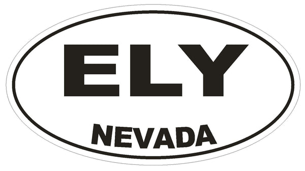 Ely Nevada Oval Bumper Sticker or Helmet Sticker D2902 Euro Oval ...