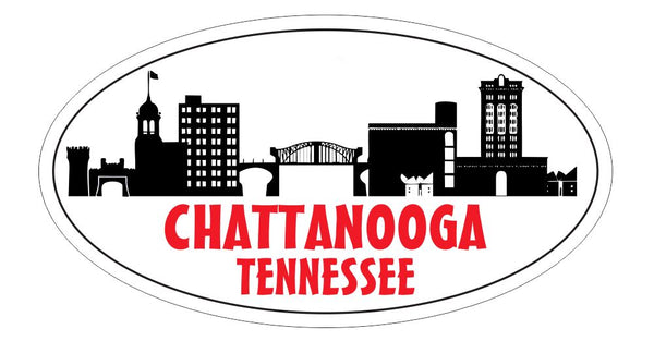Chattanooga Tennessee Oval Bumper Sticker or Helmet Sticker D5533 ...