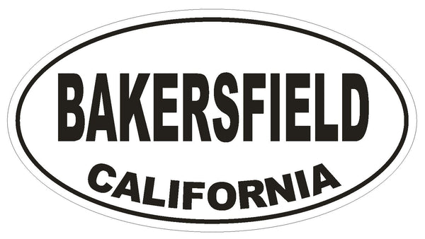 Bakersfield California Oval Bumper Sticker or Helmet Sticker D2784 Eur ...