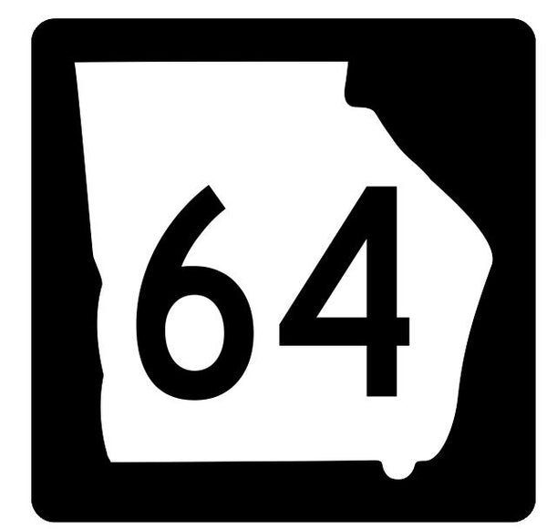 Georgia State Route 64 Sticker R3610 Highway Sign – Winter Park Products