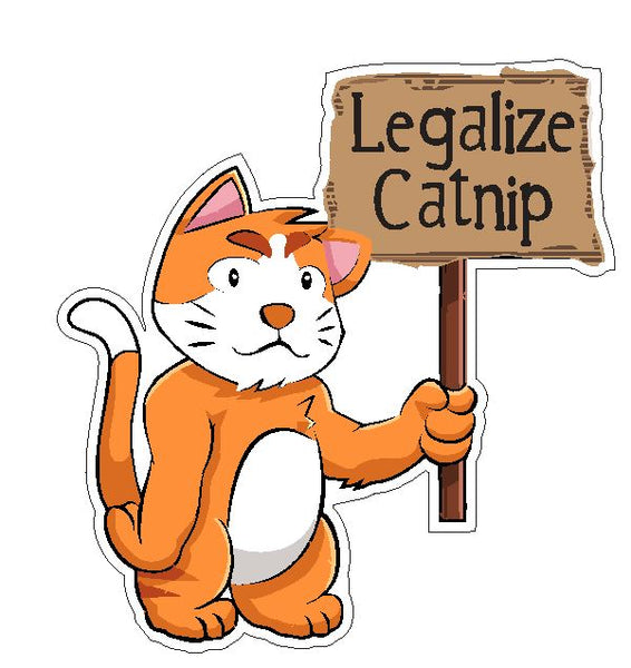 Legalize Catnip Sticker Decal R6247 Funny Sticker Marijuana Cat Kitten ...