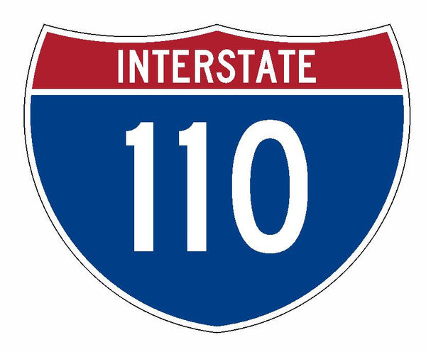 Interstate 110 Sticker R1980 Highway Sign Road Sign – Winter Park Products