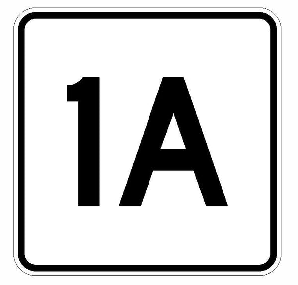Massachusetts Route 1A Sticker Decal R1111 Highway Sign – Winter Park ...