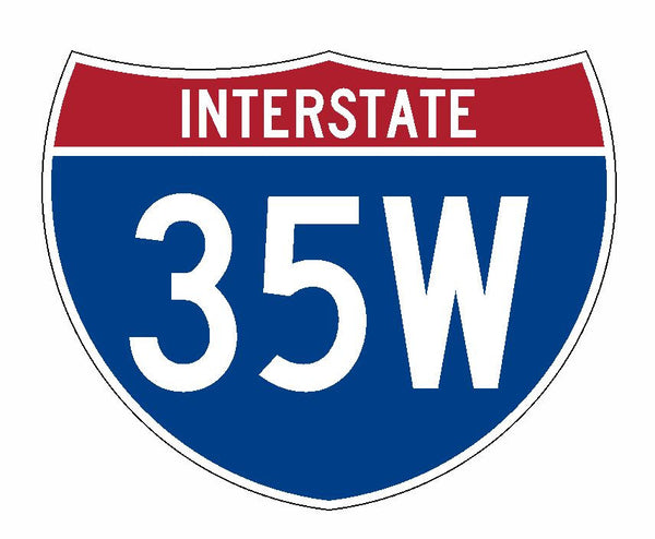 Interstate 35W Sticker R2014 Highway Sign Road Sign – Winter Park Products
