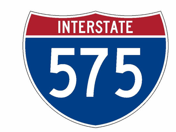 Interstate 575 Sticker R2073 Highway Sign Road Sign – Winter Park Products
