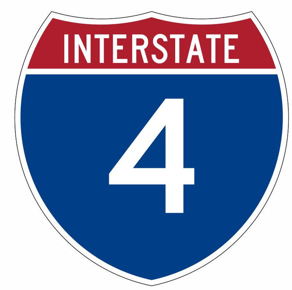 Interstate 4 Sticker Decal R883 Highway Sign – Winter Park Products