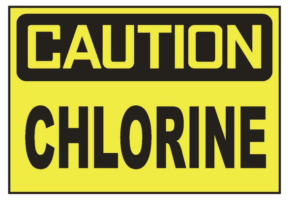 Caution Chlorine Sticker Safety Sticker Sign D684 OSHA – Winter Park ...