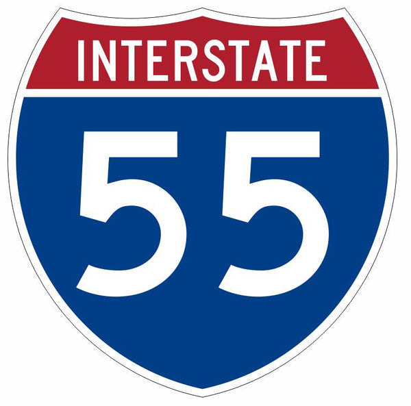 Interstate 55 Sticker Decal R910 Highway Sign – Winter Park Products