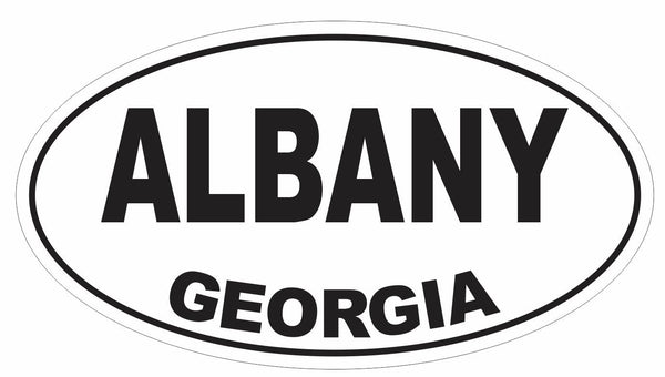 Albany Georgia Oval Bumper Sticker or Helmet Sticker D2919 Euro Oval ...