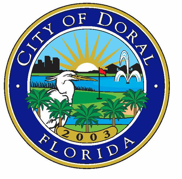 Seal of Doral Florida Sticker / Decal R649 – Winter Park Products