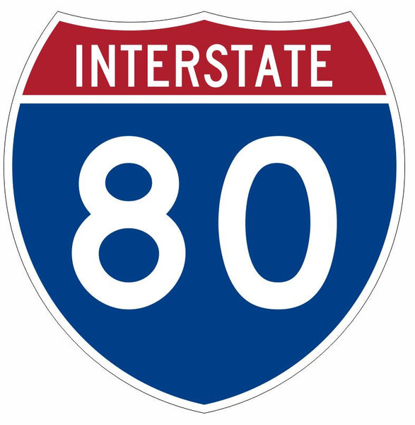 Interstate 80 Sticker Decal R928 Highway Sign – Winter Park Products