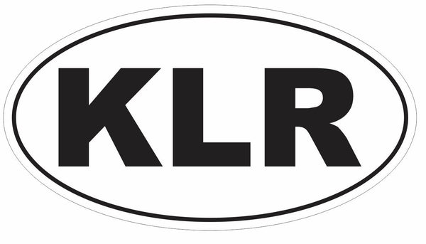 KLR Oval Bumper Sticker or Helmet Sticker D3040 Euro Oval – Winter Park ...