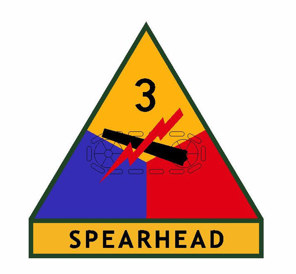 3rd Armored Division Sticker Military Decal M352 – Winter Park Products