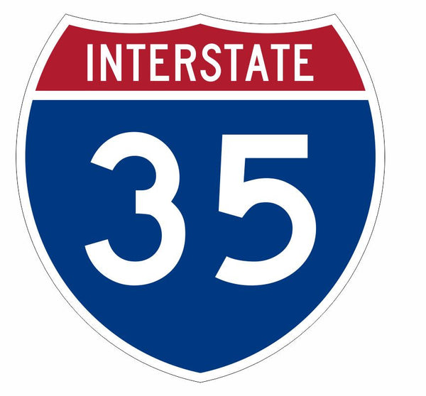 Interstate 35 Sticker Decal R901 Highway Sign – Winter Park Products