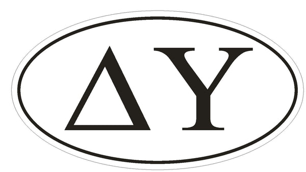 Delta Upsilon Fraternity EURO OVAL Bumper Sticker or Helmet Sticker D5 ...