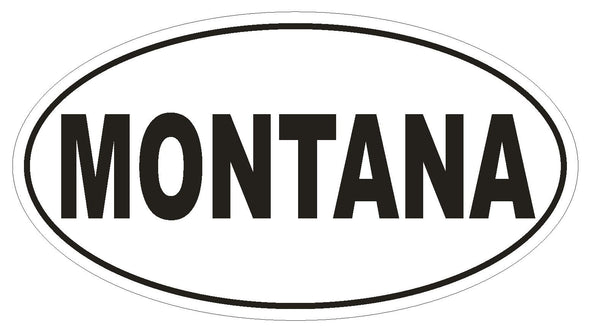 Montana Oval Bumper Sticker or Helmet Sticker D2354 State Euro Oval ...