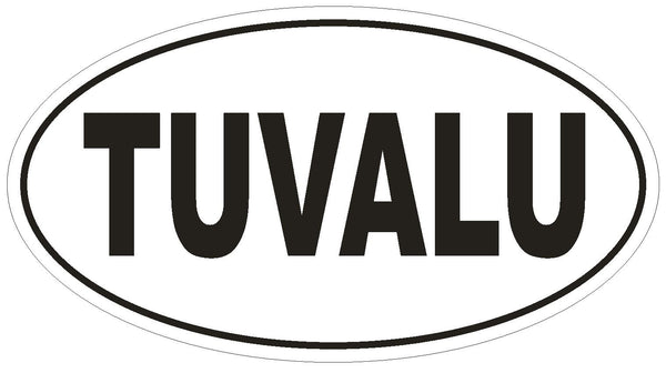 Tuvalu Oval Bumper Sticker or Helmet Sticker D2276 Euro Oval Country C ...