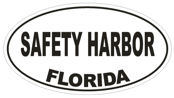 Safety Harbor Florida Oval Bumper Sticker or Helmet Sticker D2734 Euro ...