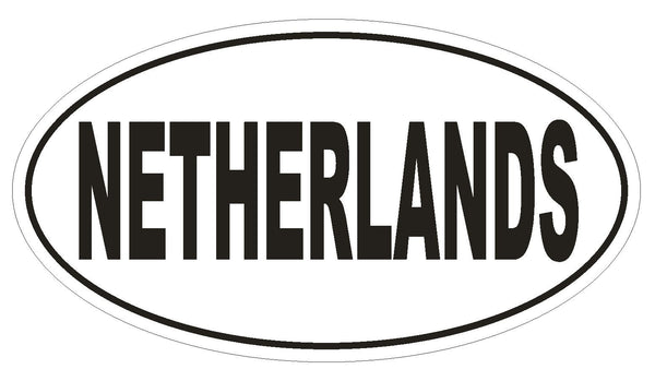 Netherlands Oval Bumper Sticker or Helmet Sticker D2307 Euro Oval Coun ...