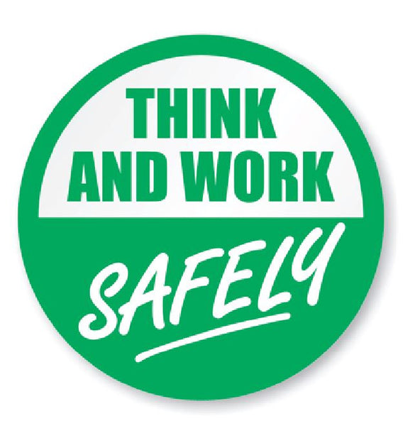 Think & Work Safely Hard Hat Decal Hardhat Sticker Helmet Label H221 ...