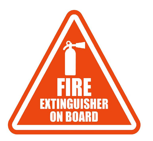Fire Extinguisher On Board Sticker Label H184 – Winter Park Products
