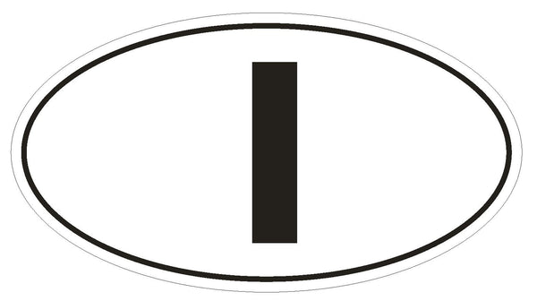 I Italy Country Code Oval Bumper Sticker or Helmet Sticker D961 ...