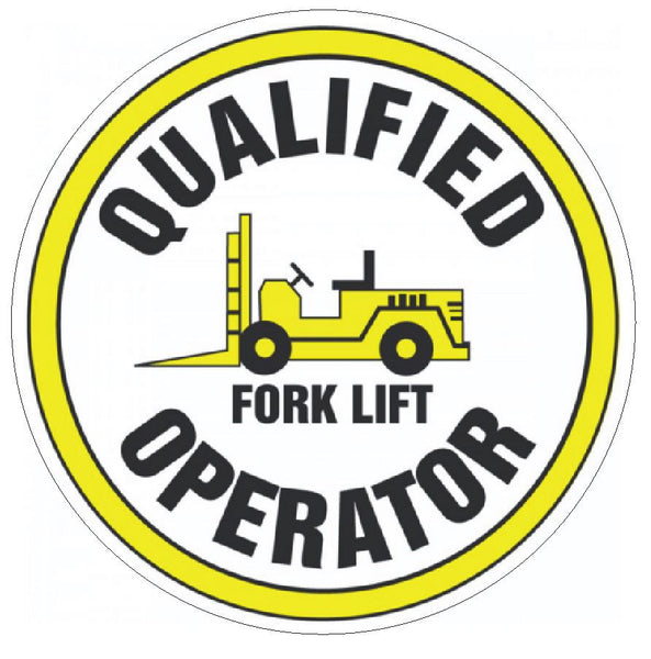 Qualified Fork Lift Operator Hard Hat Decal Hardhat Sticker Helmet Lab ...