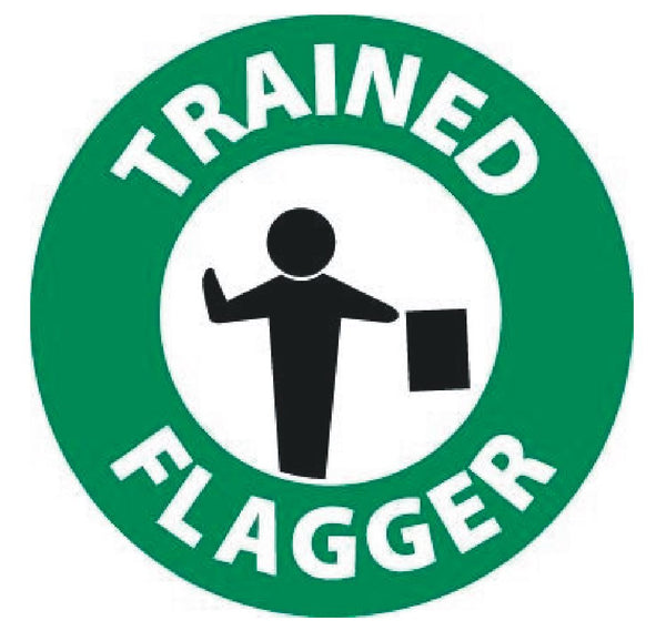 Trained Flagger Hard Hat Decal Hardhat Sticker Helmet Label H115 ...