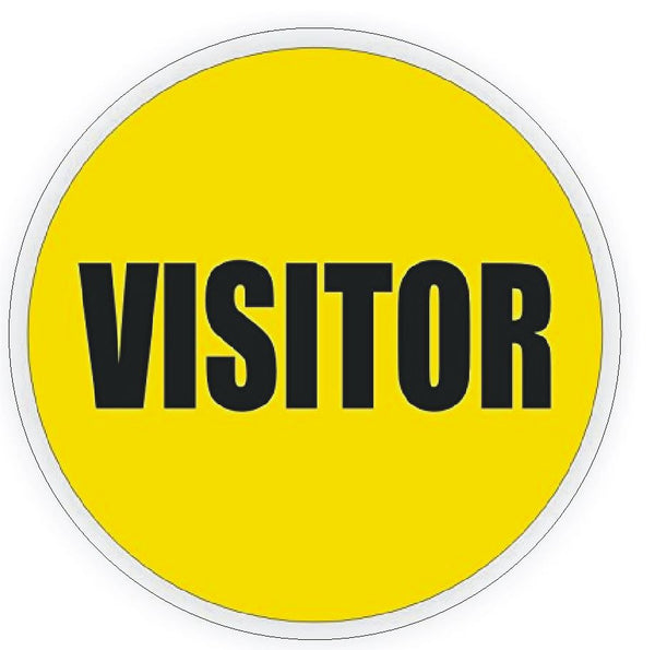 Visitor Hard Hat Decal Hardhat Sticker Helmet Safety H89 Yellow ...