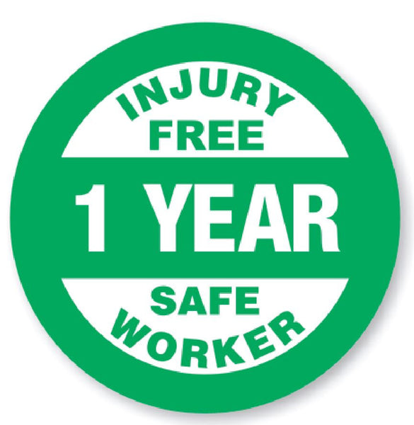 1 Year Safe Worker Award Hard Hat Decal Hardhat Sticker Helmet Label H ...