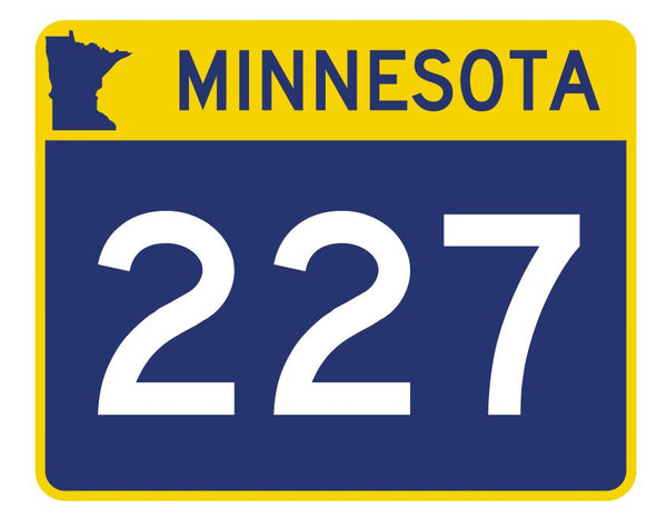 Minnesota State Highway 227 Sticker Decal R4982 Highway Route sign ...
