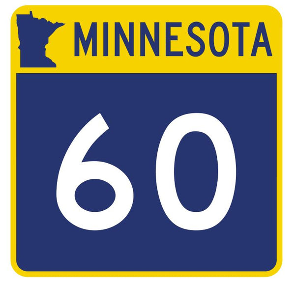 Minnesota State Highway 60 Sticker Decal R4749 Highway Route Sign ...