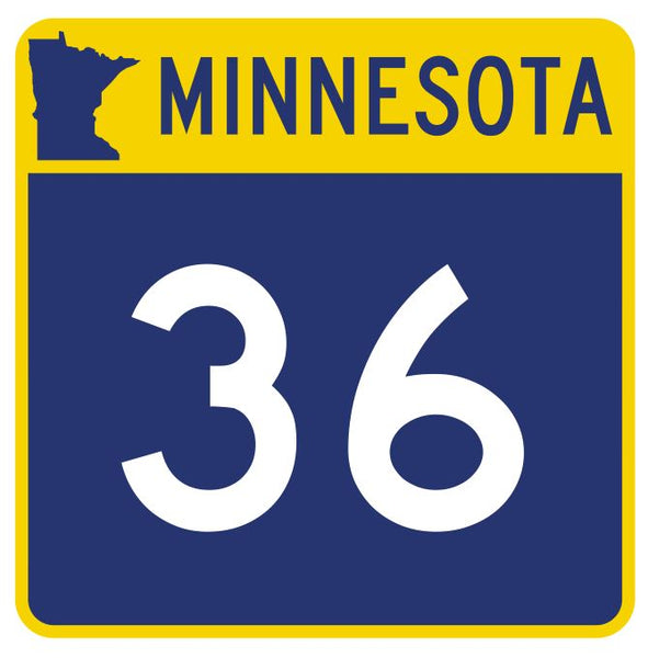 Minnesota State Highway 36 Sticker Decal R4730 Highway Route Sign ...