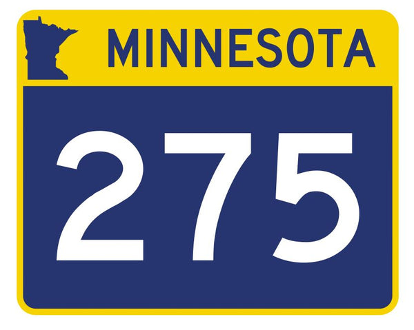 Minnesota State Highway 275 Sticker Decal R5014 Highway Route sign ...