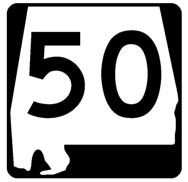 Alabama State Route 50 Sticker R4436 Highway Sign Road Sign Decal ...