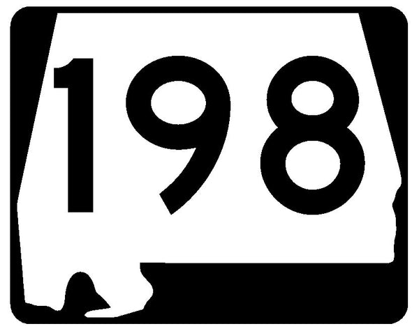 Alabama State Route 198 Sticker R4596 Highway Sign Road Sign Decal ...