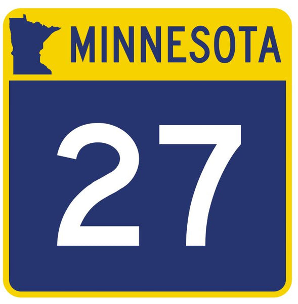 Minnesota State Highway 27 Sticker Decal R4723 Highway Route Sign ...
